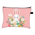 B Lightweight Durable Easter Cosmetic Bag With Carrot Design Foldable ...