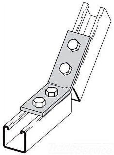 Cooper B-Line Zinc Plated Carbon Steel 45° Open Angle Strut Fitting ...