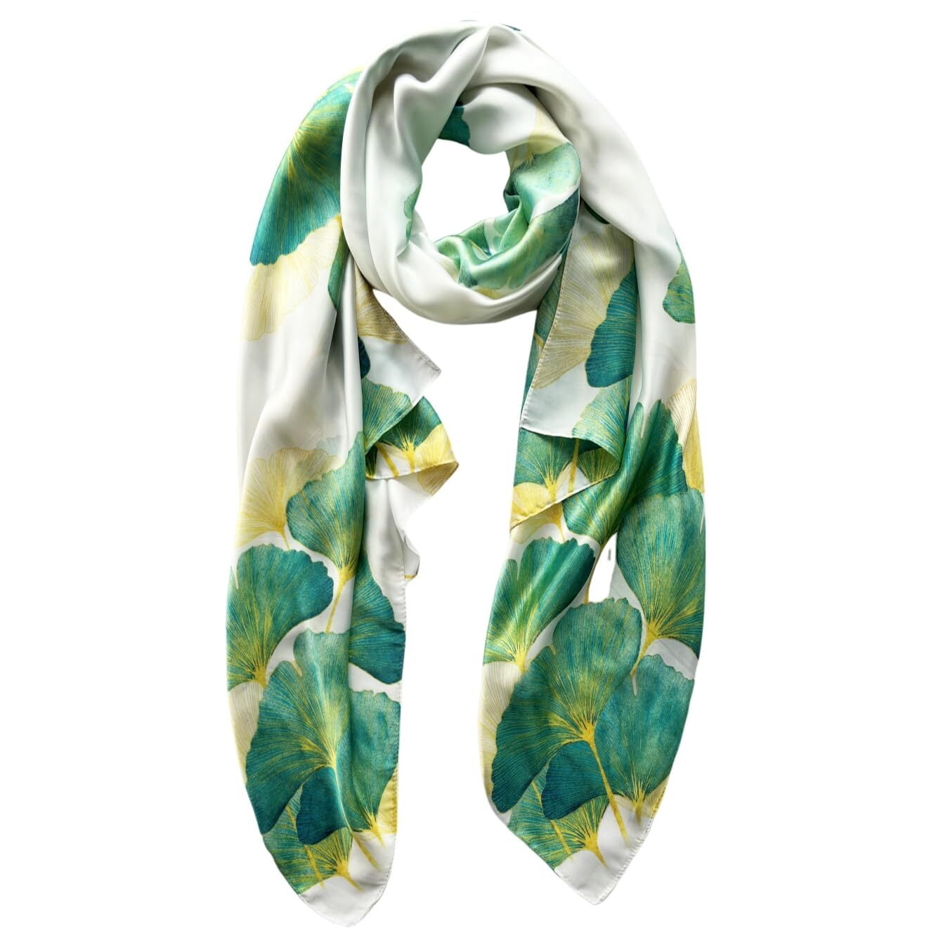 B Long Silk Like Scarf Lightweight Satin Scarves Large Sunscreen Shawl ...