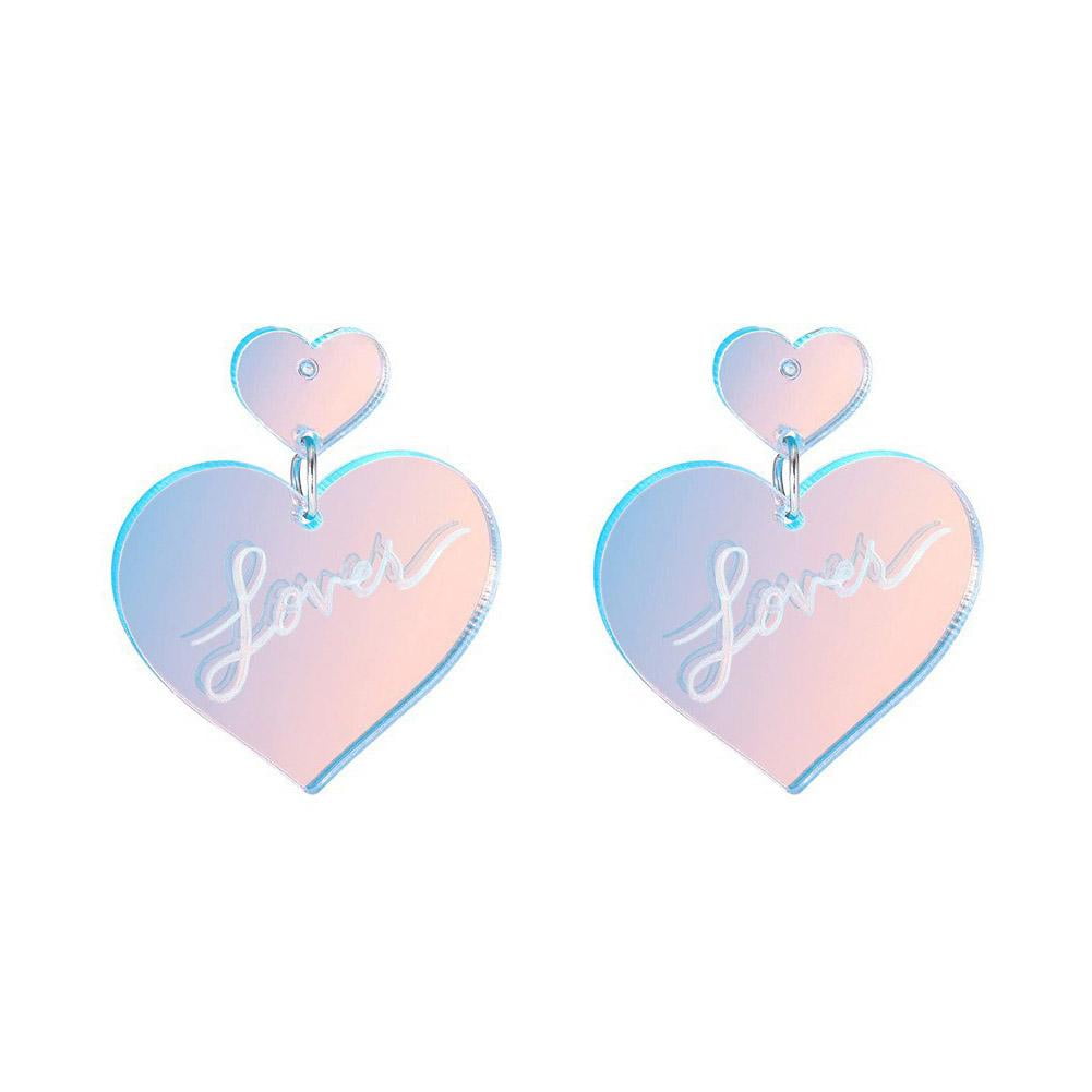 B Lover Album Heart Hoop Earrings Beautiful Colorful ρ: Gradient ...