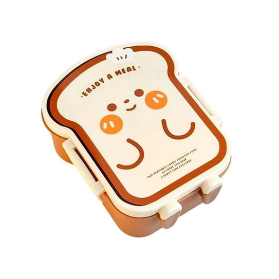 B Lunch Box Bread Shaped Food Safety Secure Sealed Office Food ...