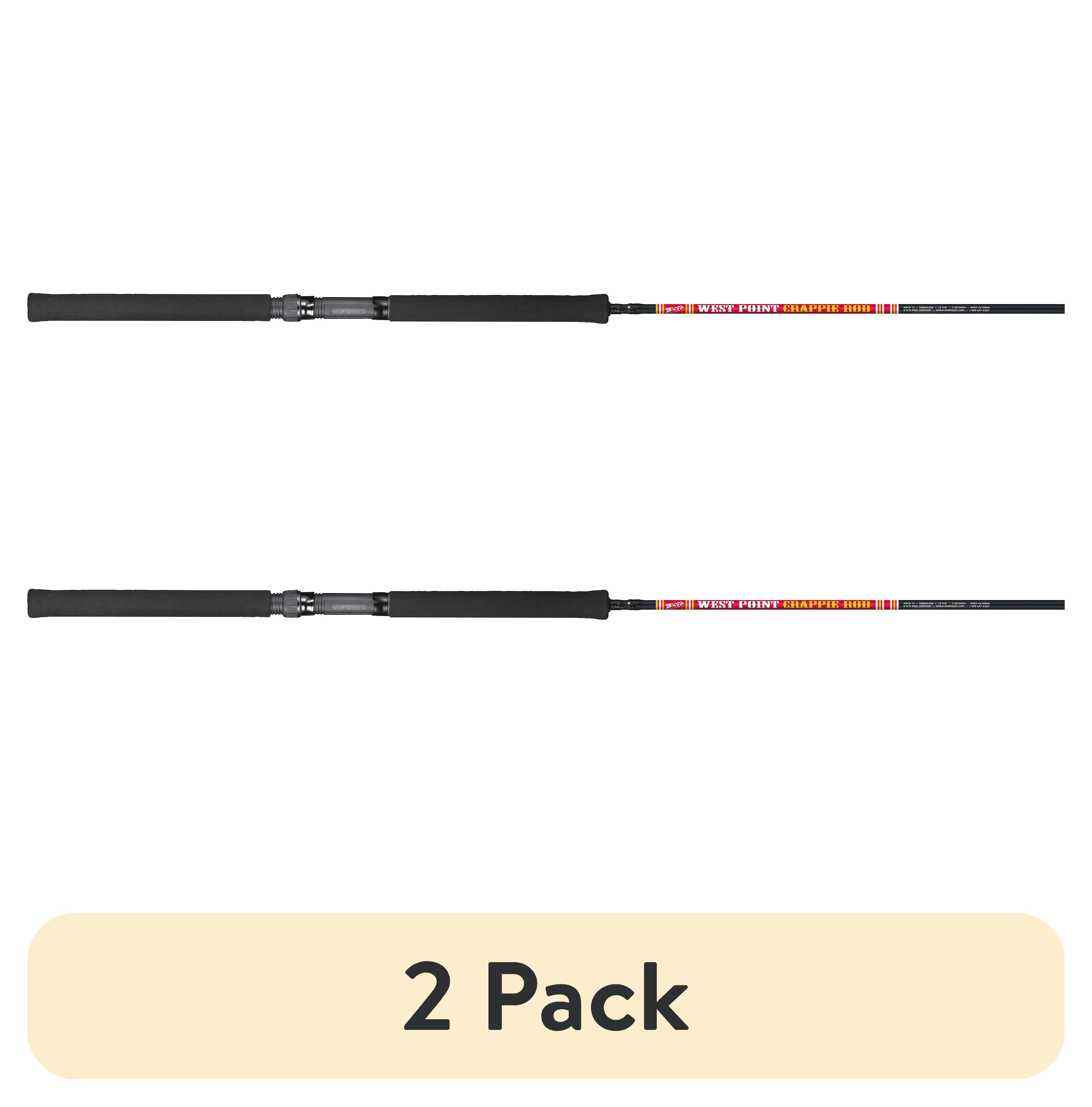 (2 pack) B&M WPCR10 West Point Crappie 2 Piece 10' Fishing Spinning Rod ...