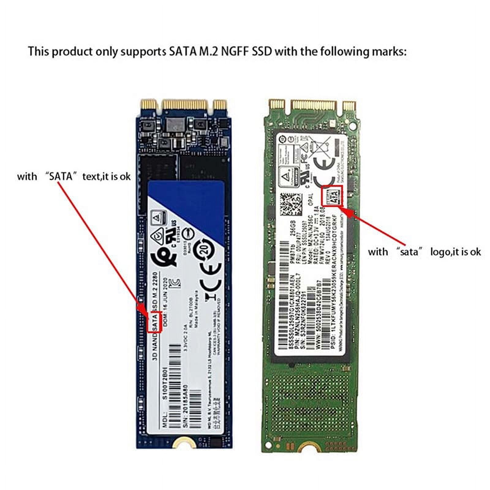 B+M Key M.2 NGFF SSD to M.2 SATA 3 Adapter Expansion Card - Walmart ...