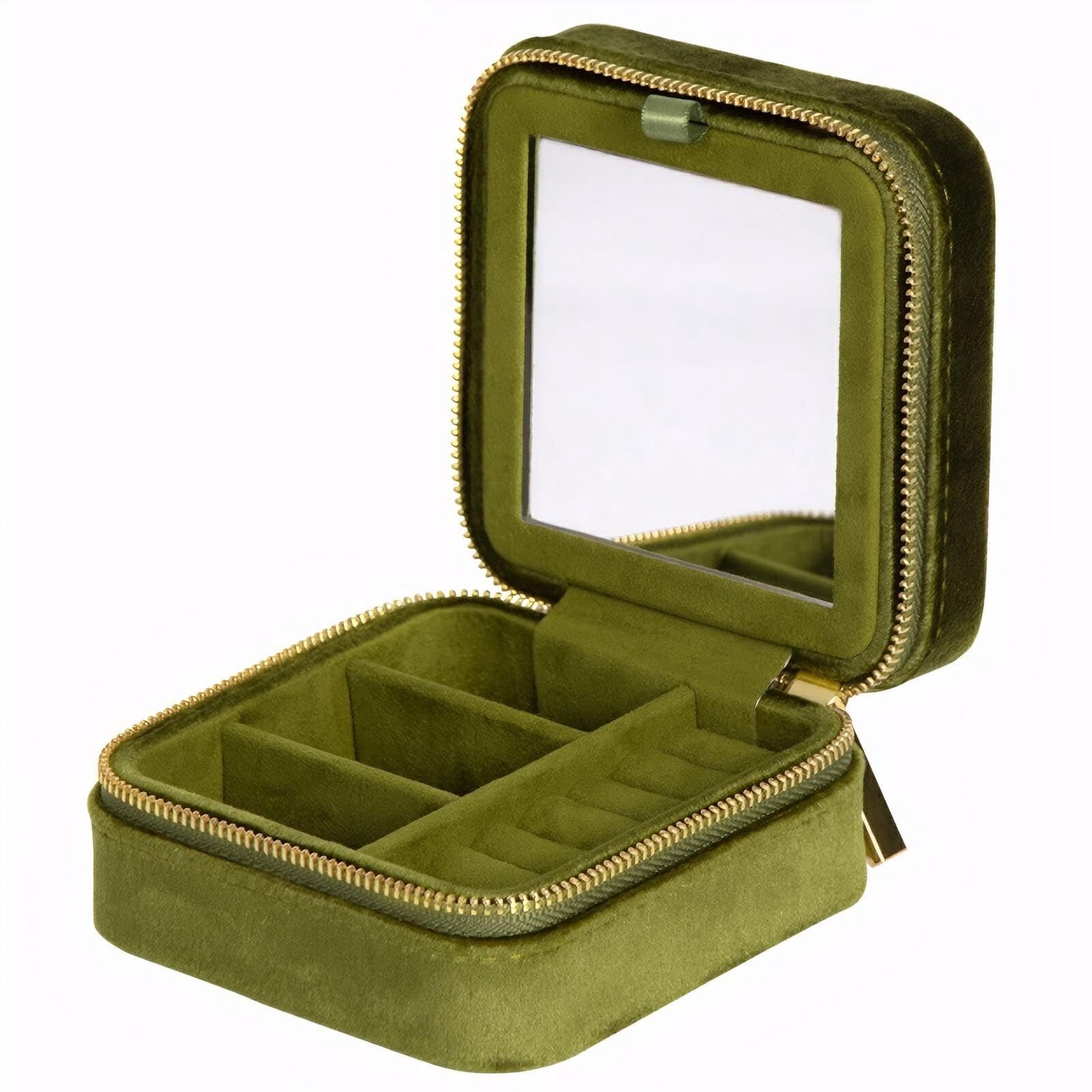 B MEEJOA Velvet Jewelry Box, Small Travel Jewelry Organizer, Portable ...