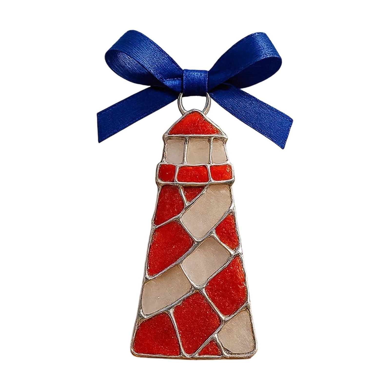 B Metal Twisted Wire Pendant With Sea Glass Decorative Ornament For ...