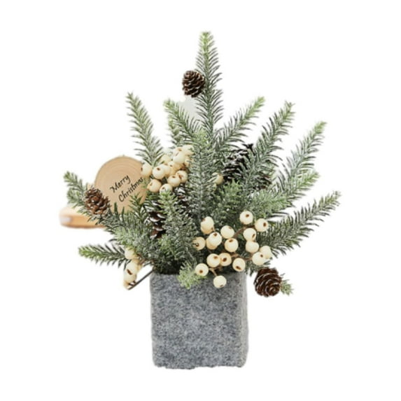 B Mini Christmas Tree 35Cm Desktop Decoration With String Lights Style ...