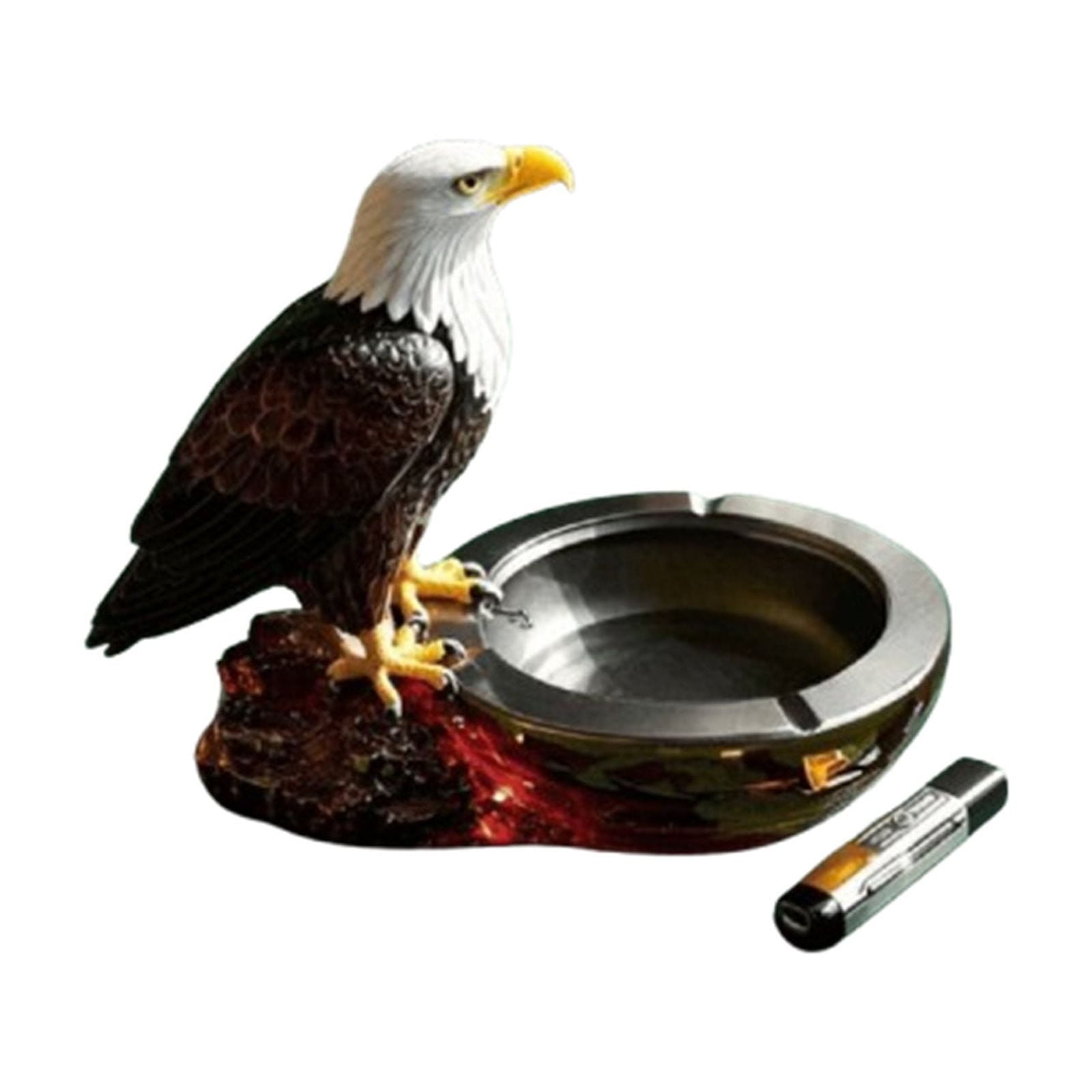 B Minimalist Eagle Themed Ashtray Portable Cigarette Tray With Deep Ash ...