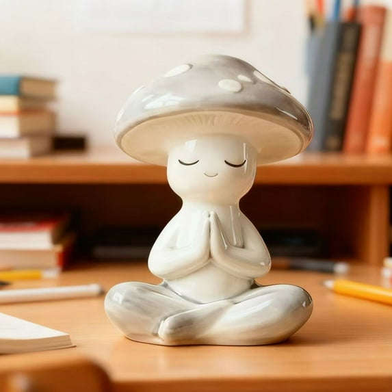 B Mushroom Meditation Figure Desktop Decoration For Home And Living ...