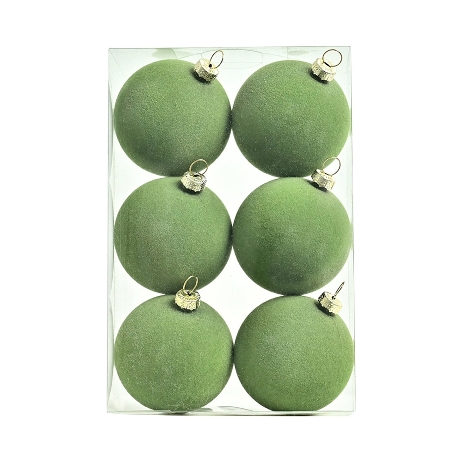 B New Colorful Flocked Velvet Christmas Balls, Macaron Color Scheme ...
