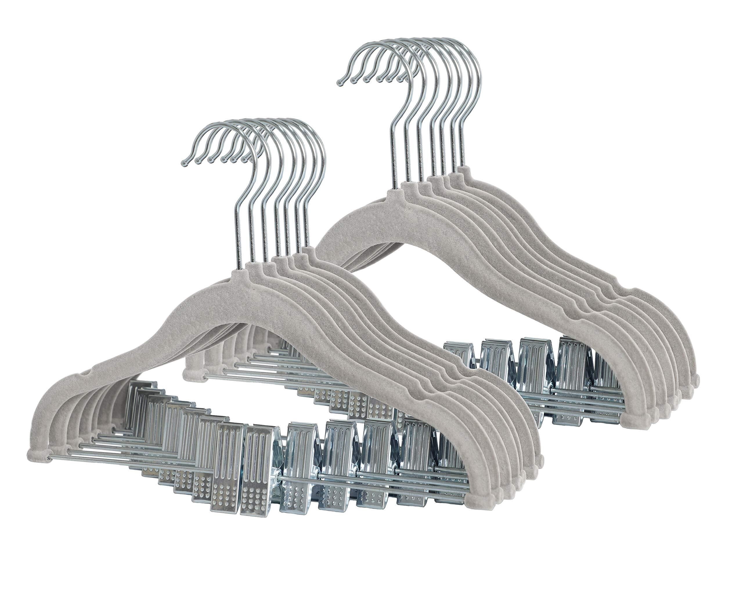 B Non-Slip Clothes Hangers for Baby and Kids 10-Pack Velvet Hangers ...