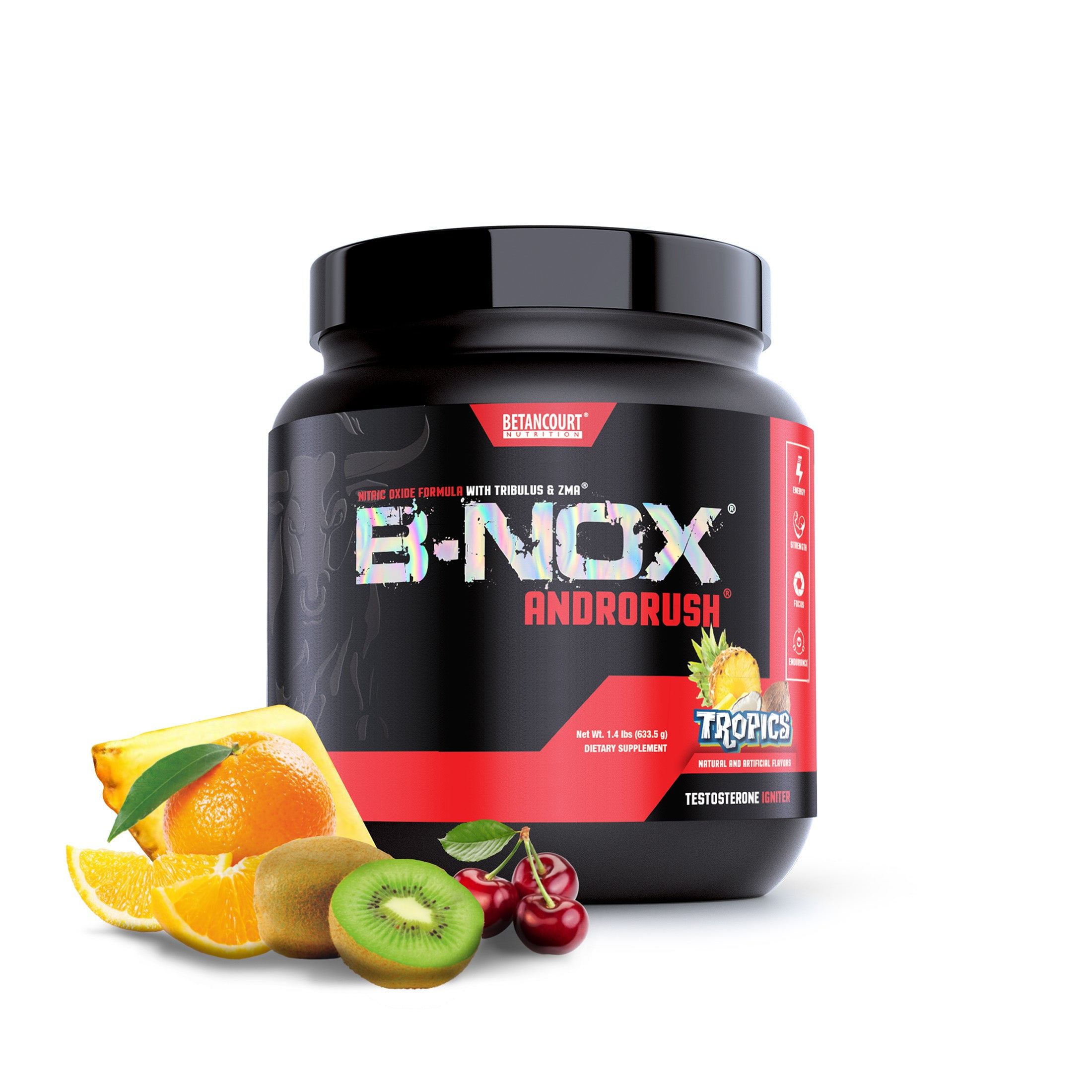 B-Nox Androrush - Tropics, Pre-Workout & Testosterone Enhancer, Powder ...