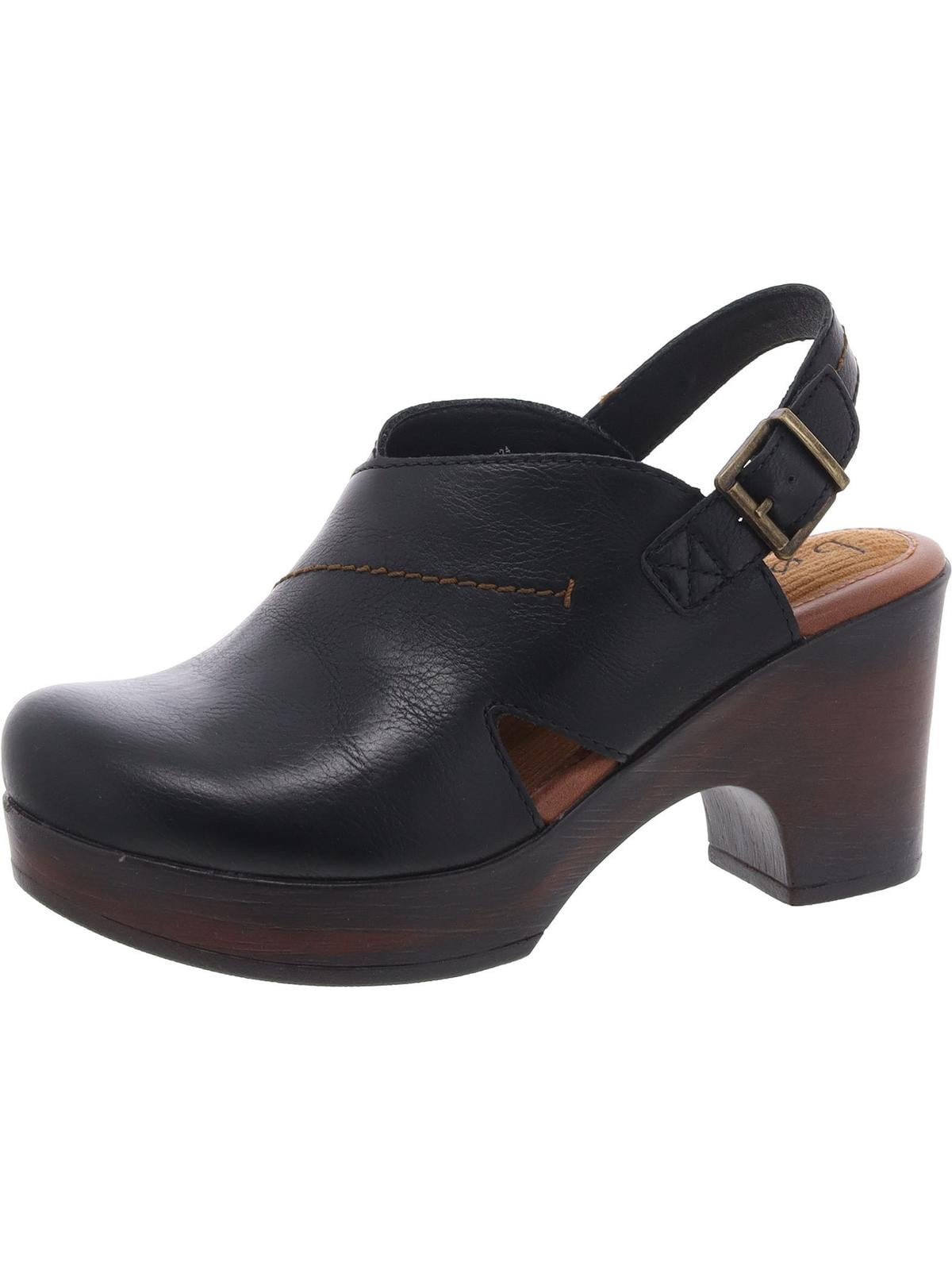 B.O.C. Womens Cecila Faux Leather Buckle Clogs - Walmart.com