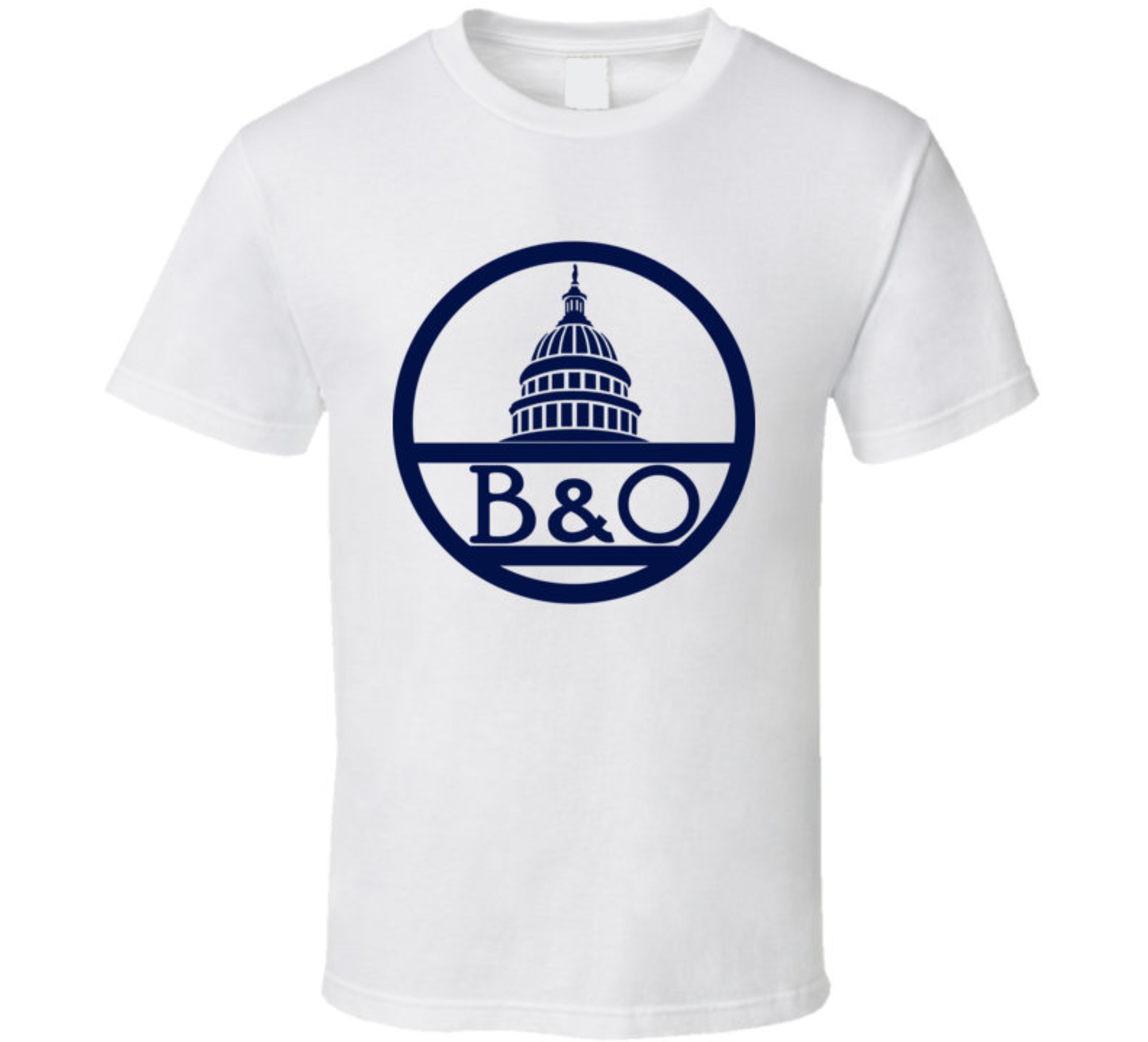 B & O Railroad Logo Railway Rail Retro Train T Shirt - Walmart.com