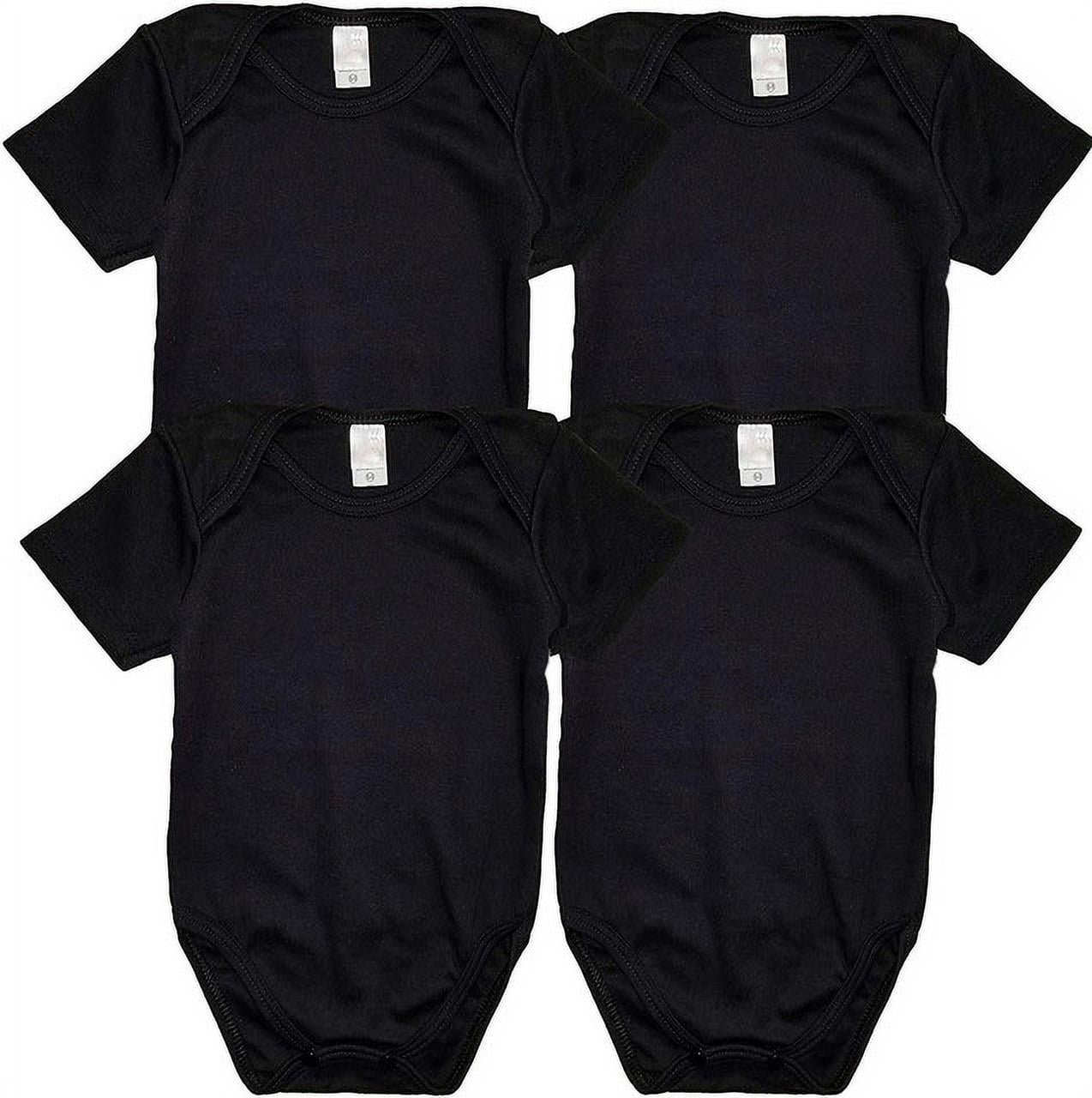 B-One Kids Baby 100% Cotton Super Soft Solid Bodysuits 4-Pack - Walmart.com
