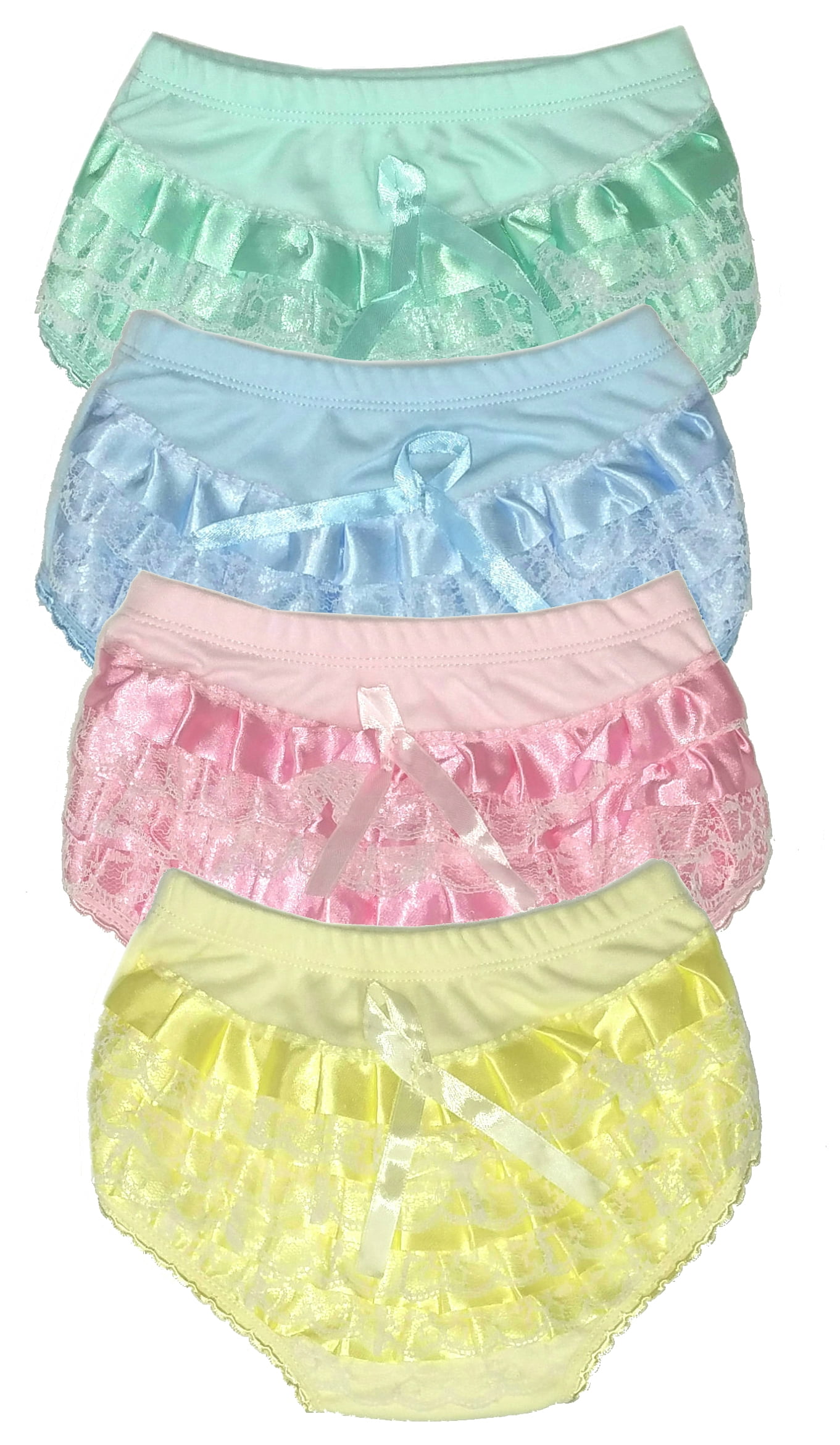 B-One Kids Baby Girls 100% Cotton Diaper Cover Bloomers 4 Pack ...