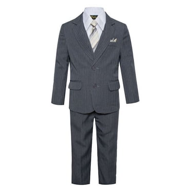Wehilion Youth Boys Dress Suits 5 Piece Set - Slim Fit, Navy Blue, Kids ...