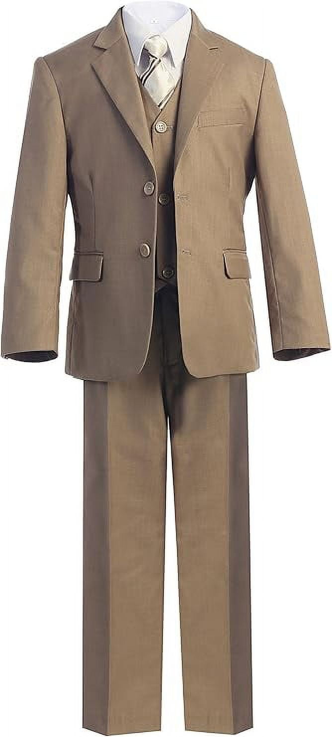 B-One Kids Boys' Formal Slim Fit Suit 5 Piece Set includes Suit Jacket ...