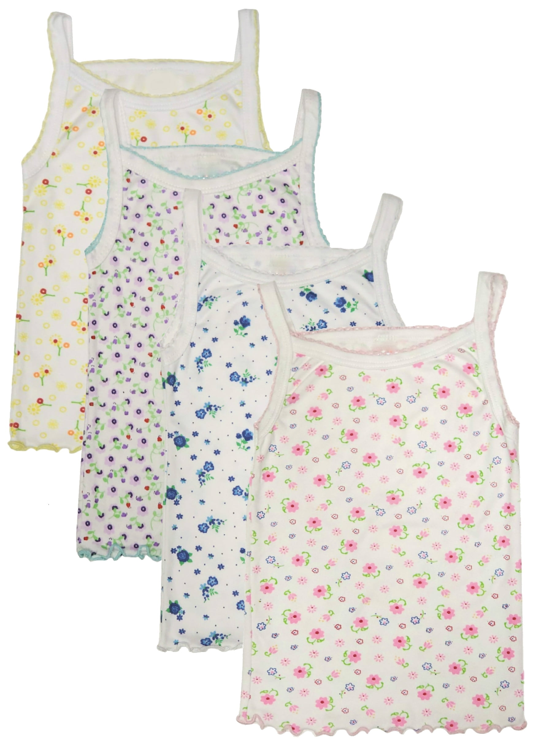 B-One Kids Girls' Cotton Camisole Tank Top Undershirt for Toddlers ...