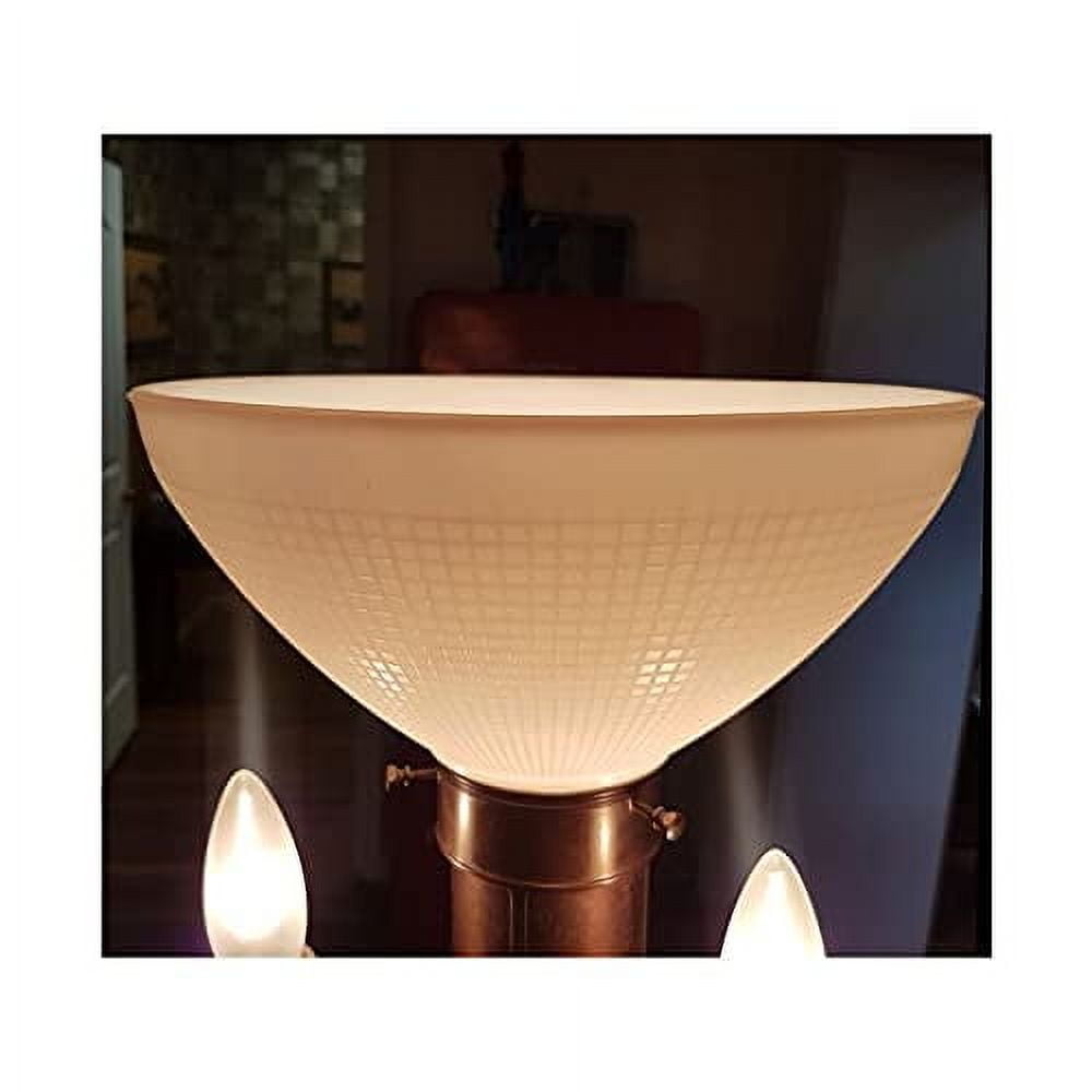 B&P Lamp 10 Inch Diameter I.E.S Style White Opal Glass Reflector Shade ...