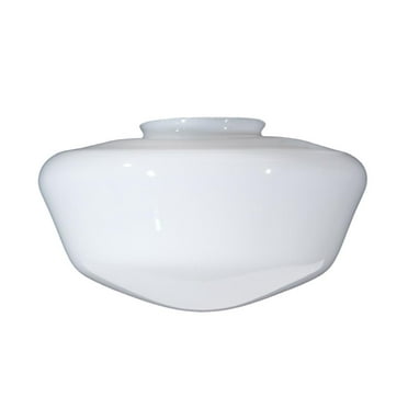 B&P Lamp 12" Opal Glass Neckless Ball Shade - Walmart.com