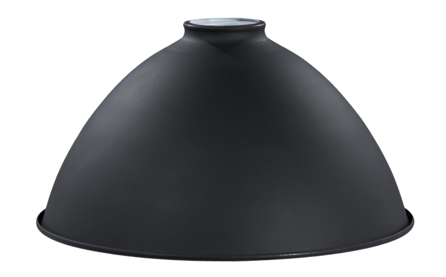 B&P Lamp® 12 Inch Diameter Modern Industrial Dome Shade, Satin Black ...