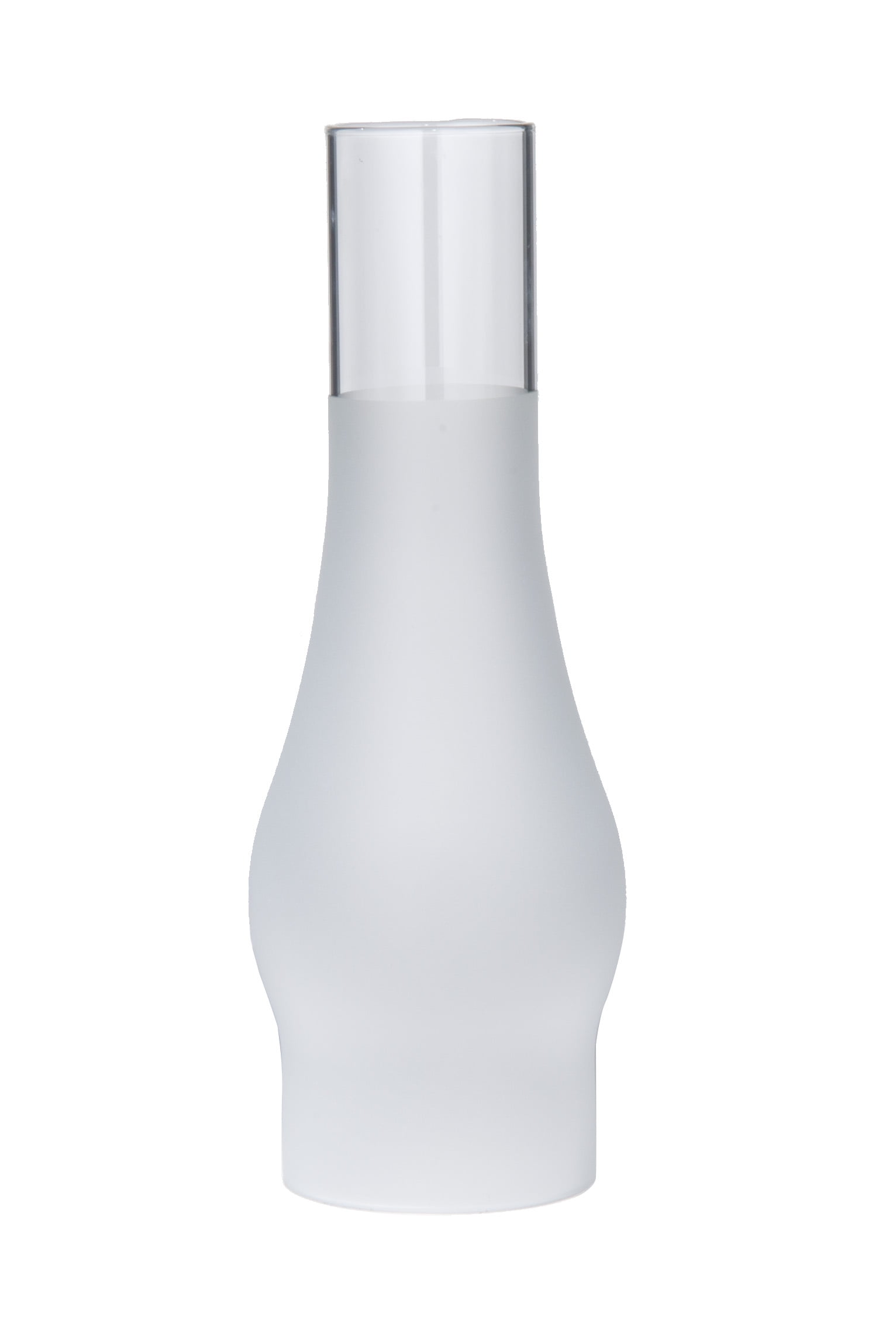 B&P Lamp® 2 5/8 Inch by 10 Inch Glass Lamp Chimney with 3/4 Frosted ...