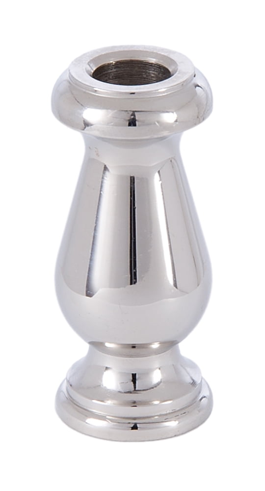 B&P Lamp® 2 Inch Turned Brass Spindle, Slips 1/8IP, Nickel Plated ...