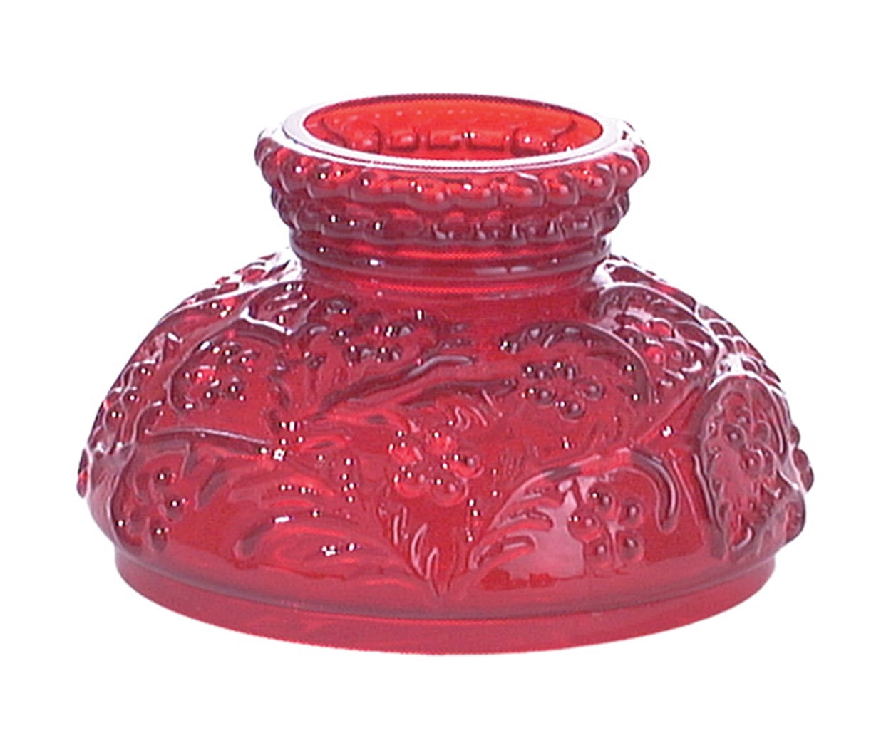 B&P Lamp® 3 7/8" Fit.Mini.Embossed Forget-Me-Nots Shade, Ruby - Walmart.com