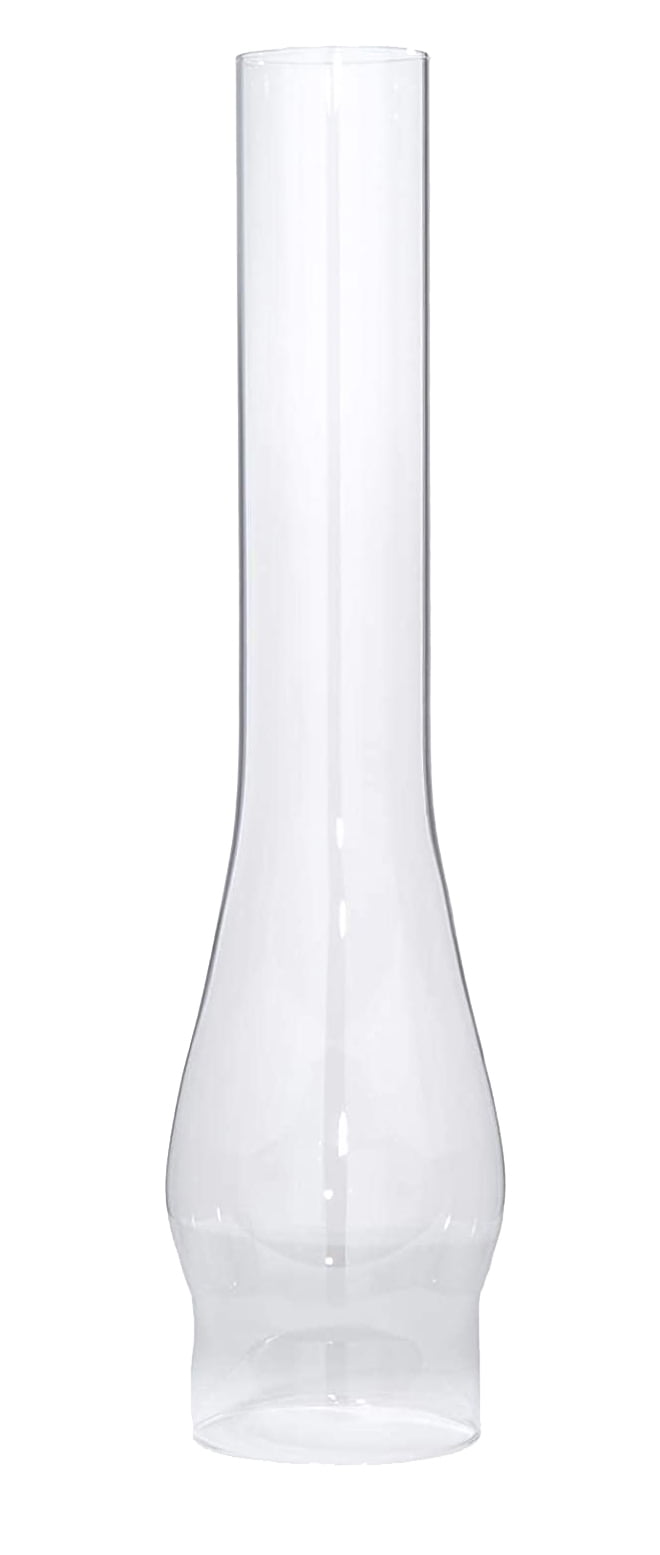 B&P Lamp 3 Inch Base by 14 Inch Tall Clear Glass Oil and Kerosene Lamp ...