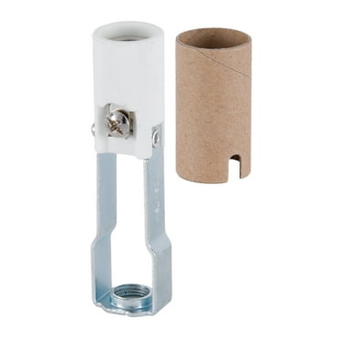 B&P Lamp® Short Keyless, Aluminum Medium Base Lamp Socket with Antique ...