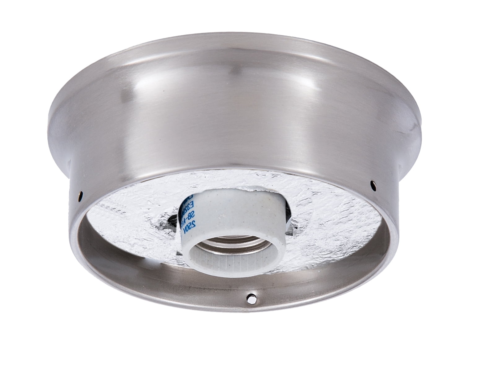 B&P Lamp® 4 Inch Fitter Wired Flush Mount Ceiling Fixture, Satin Nickel ...