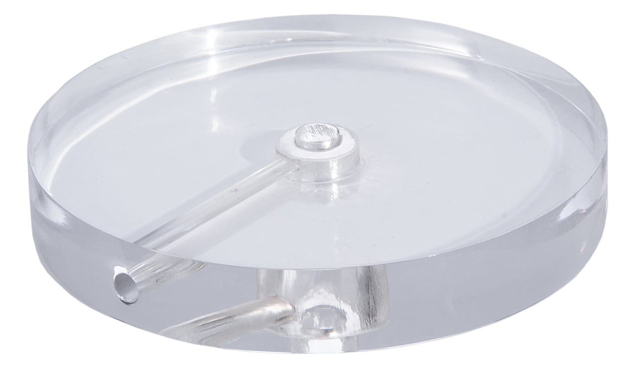 B&P Lamp® 5 Inch Diameter Round Clear Acrylic Lamp Base With Wire Way ...
