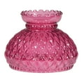 B&P Lamp 7" Diamond Quilted Pattern Cranberry Color Student Glass Shade ...