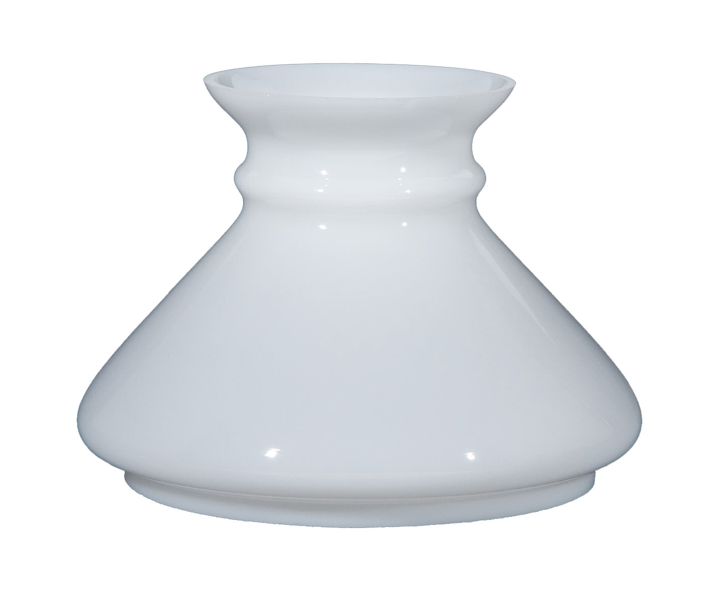 B&P Lamp® 7" Fitter Opal White Slant Style Student Shade for Vintage ...