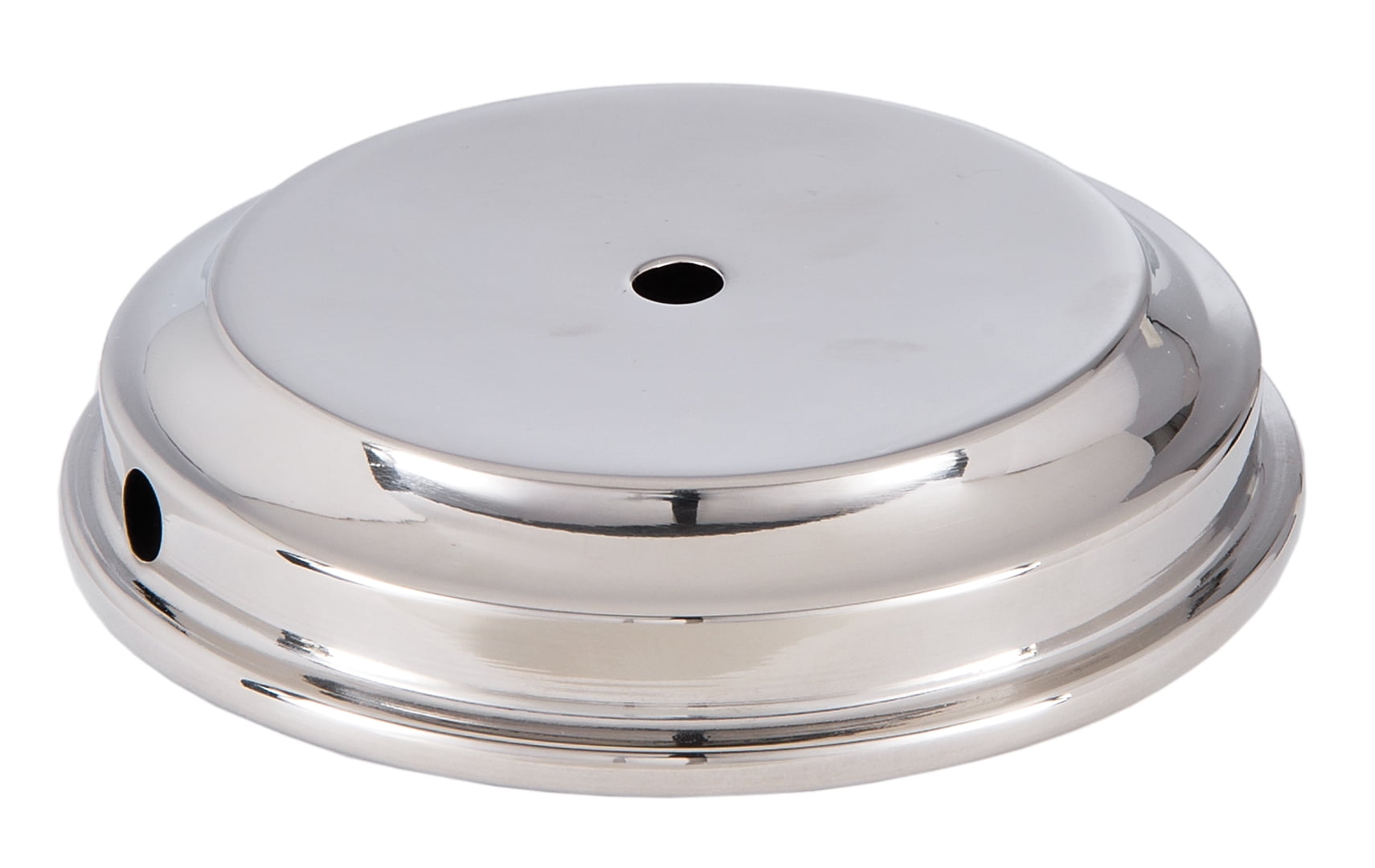 B&P Lamp® 7 Inch Nickel Plated Brass Finish Modern Style Spun Lamp Base ...