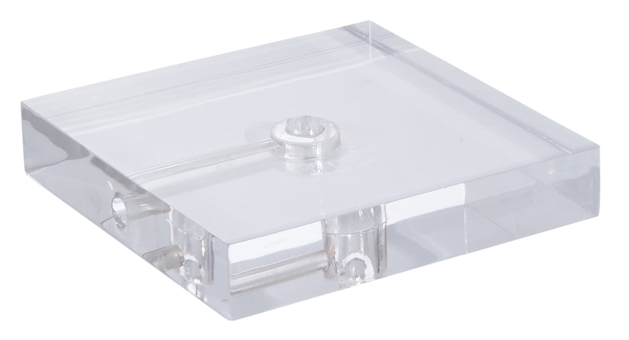 B&P Lamp® 7 Inch Wide Clear Acrylic Square Square Lamp Base With Wire ...
