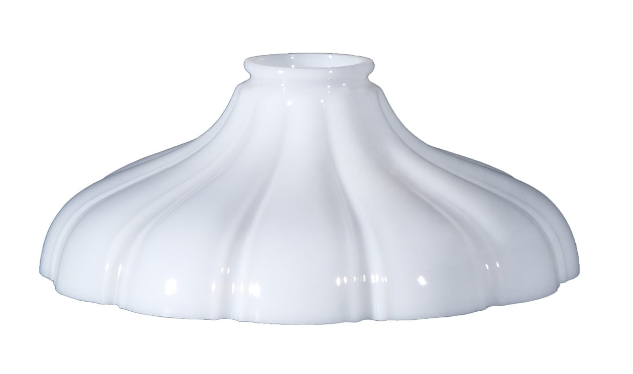 B&P Lamp® 9" Diameter and 2 1/4" Fitter Sheffield Opal Fixture Shade ...
