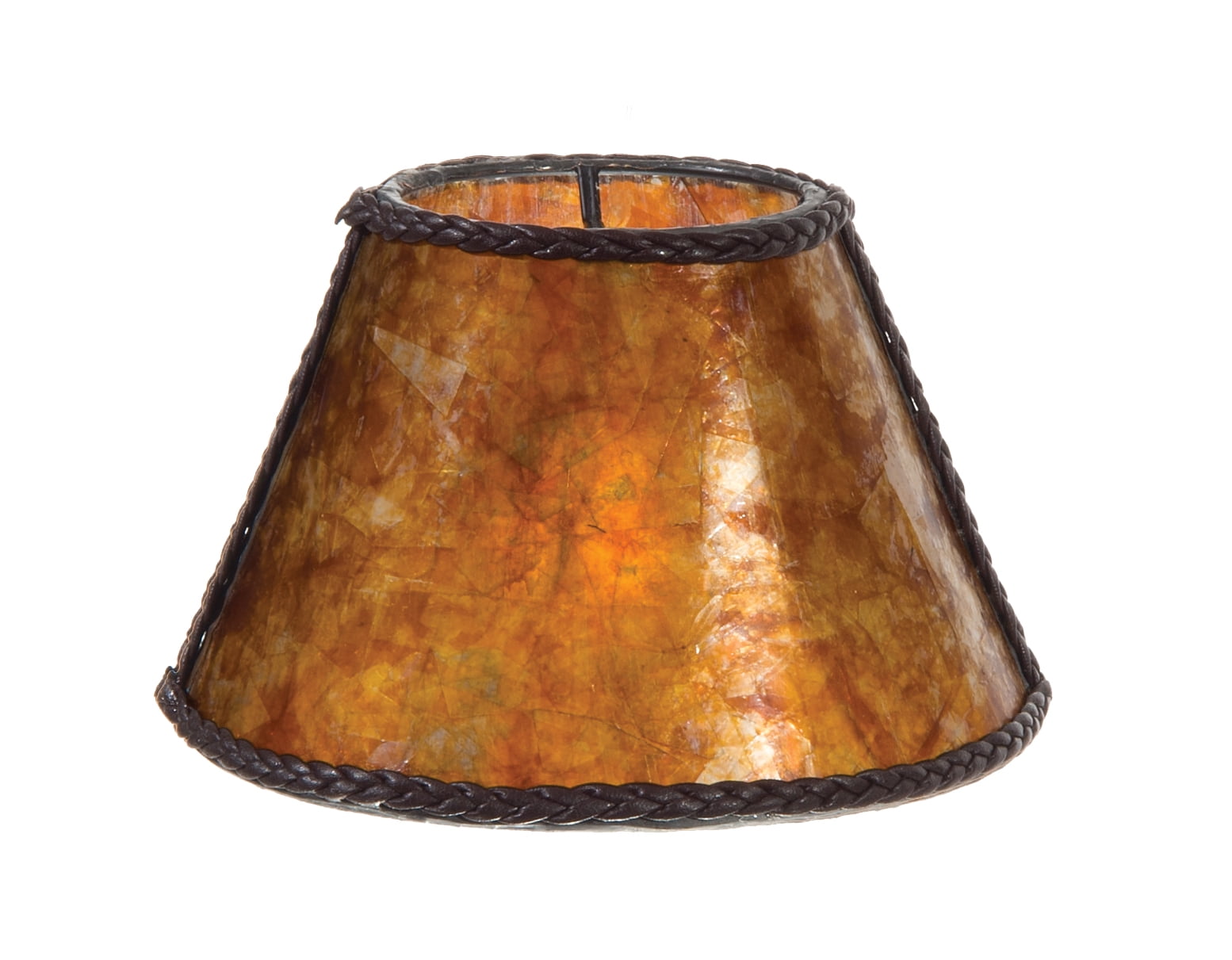 B&P Lamp® Antique Amber 3 X 6 X 4.25, Torpedo Clip, 1/2" Fitter Recess ...