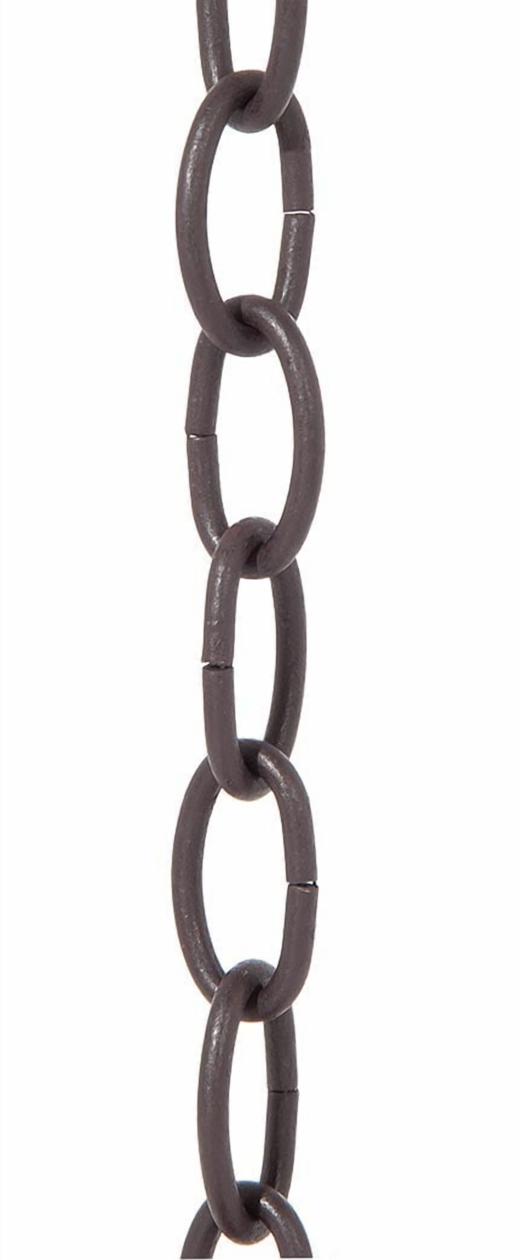 B&P Lamp® Antique Bronze Finish 5 Gauge Straight Sided Oval Lamp Chain ...