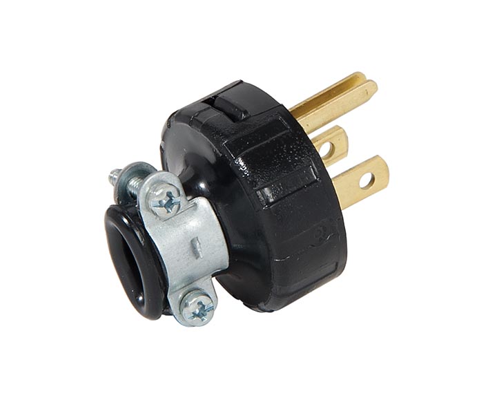 B&P Lamp® Black 3 Wire Grounding Plug for SVT Wire - Walmart.com