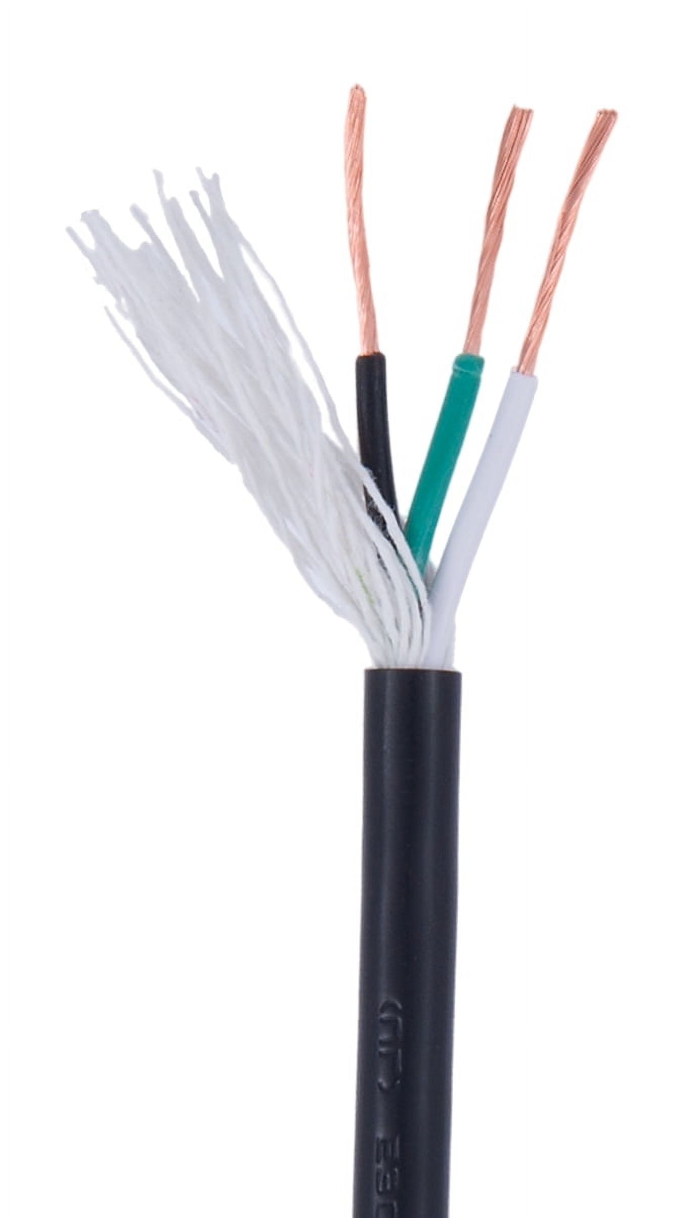 B&P Lamp® Black Color, 18/3 Svt, Pvc Lamp Cord, 3-Wire, 50 Ft. Length ...