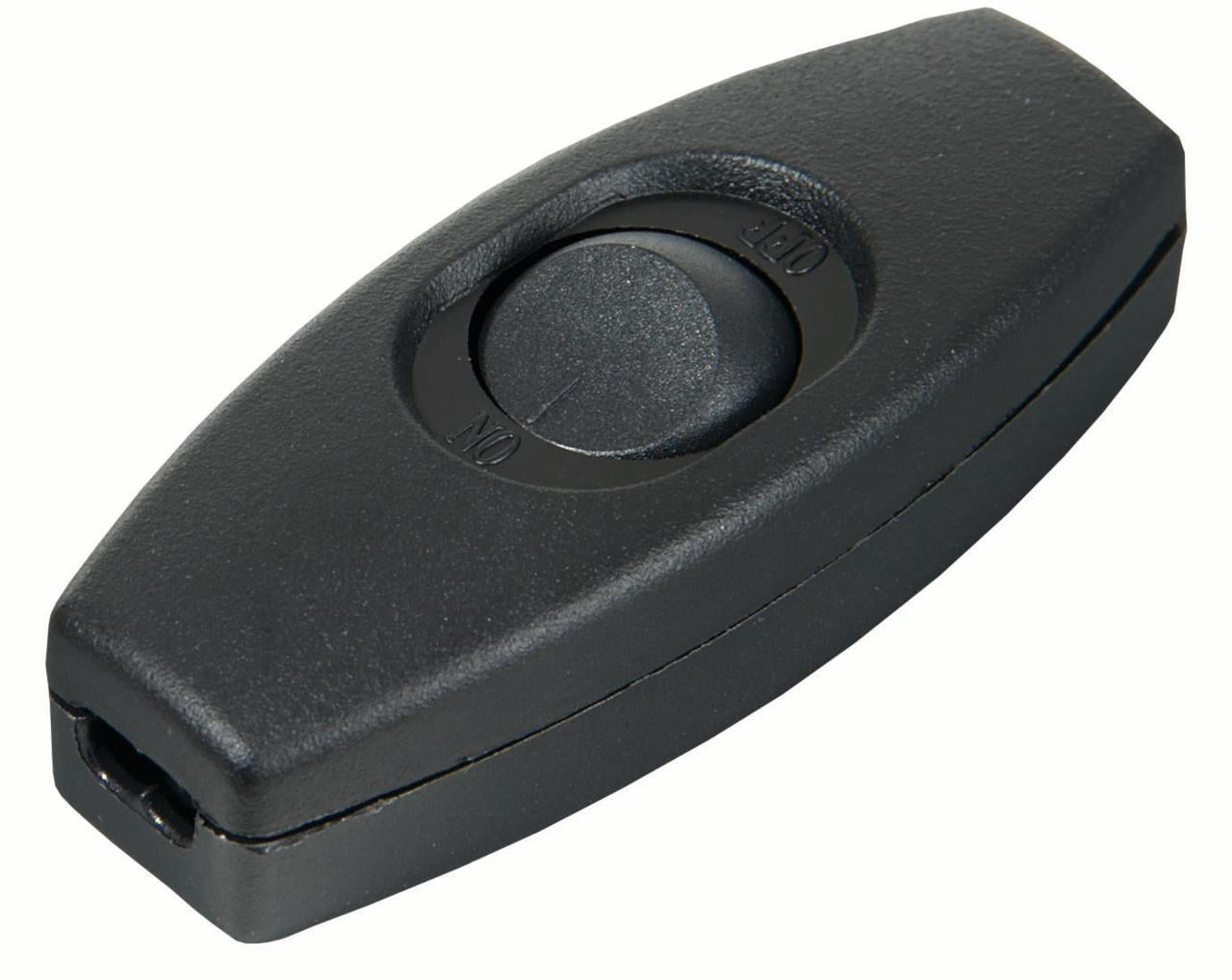 B&P Lamp® Black Inline Feed Through Rocker Switch For Spt-1 Lamp Cord ...