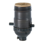 B&P Lamp® Short Keyless, Aluminum Medium Base Lamp Socket with Antique ...