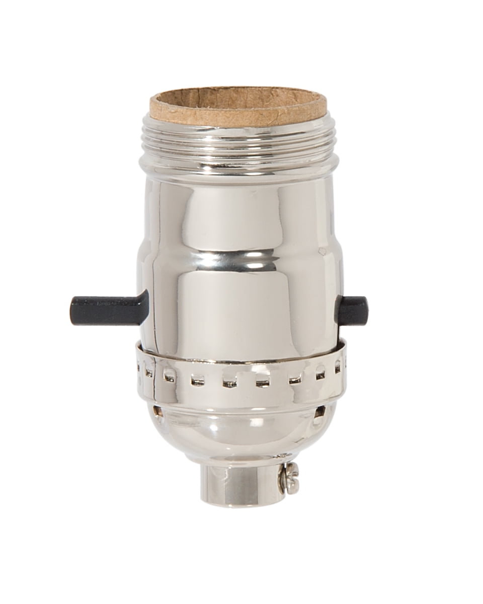 B&P Lamp® Brass Early Electric Style Lamp Socket, Nickel Plated Finish ...
