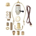 B&P Lamp® Brass Finish Floor Lamp Wiring Kit with a 3-Way Socket, 10 ...