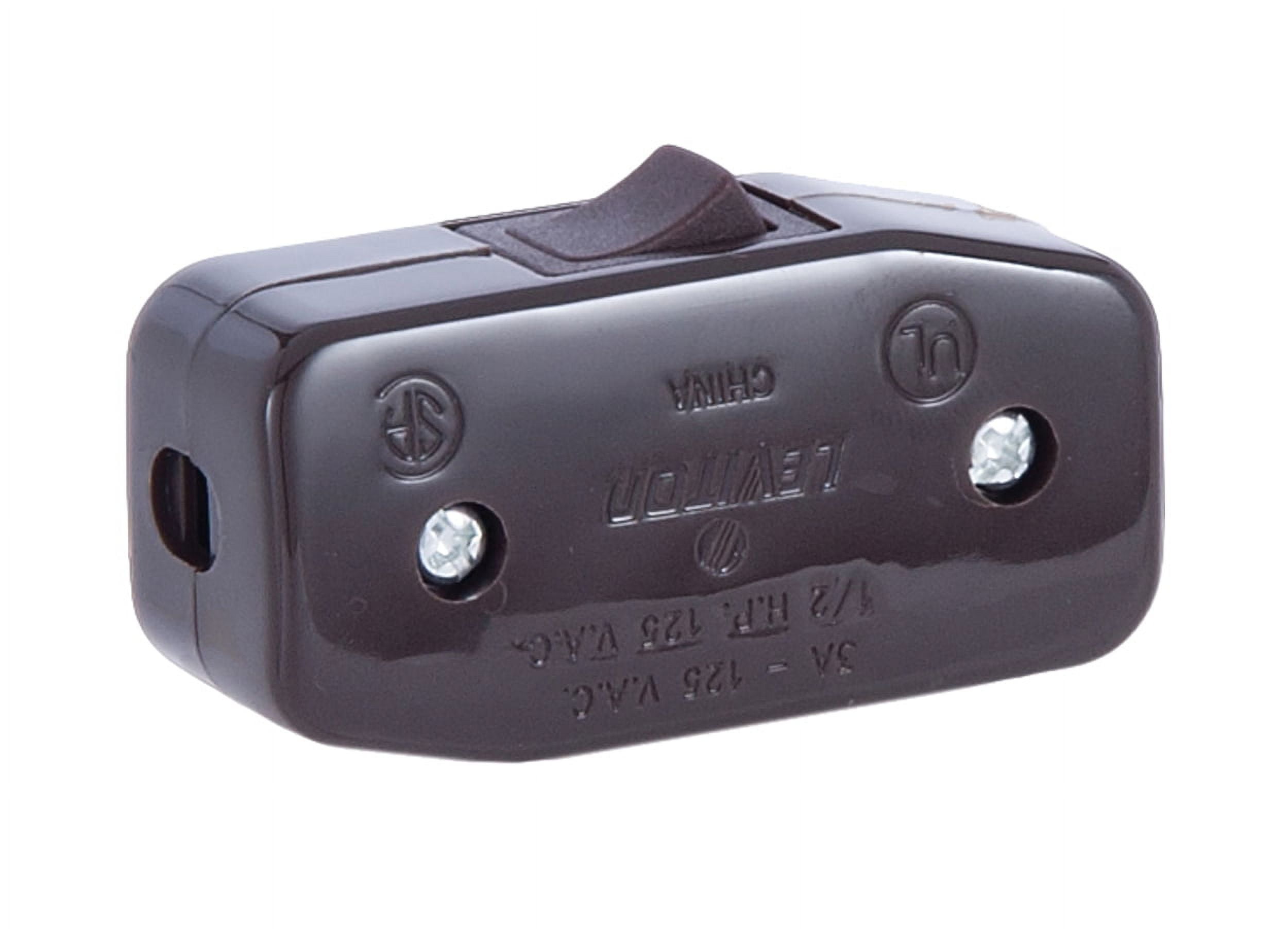 B&P Lamp® Brown, Heavy Duty Rocker Switch for Round Lamp Cord - Walmart.com