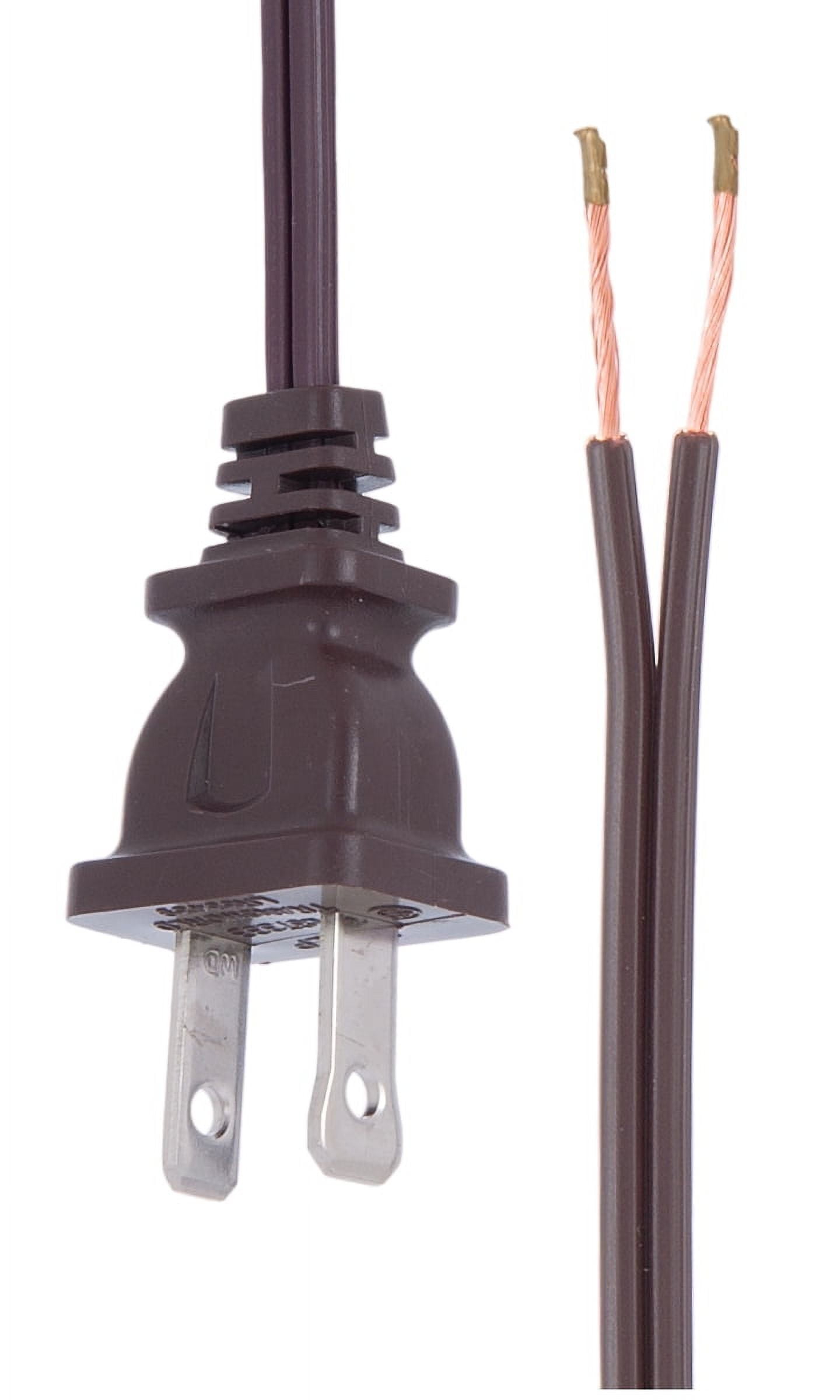 B&P Lamp Brown Lamp Cord, 12 Foot Long SPT-2 Wire, UL Listed, DIY ...
