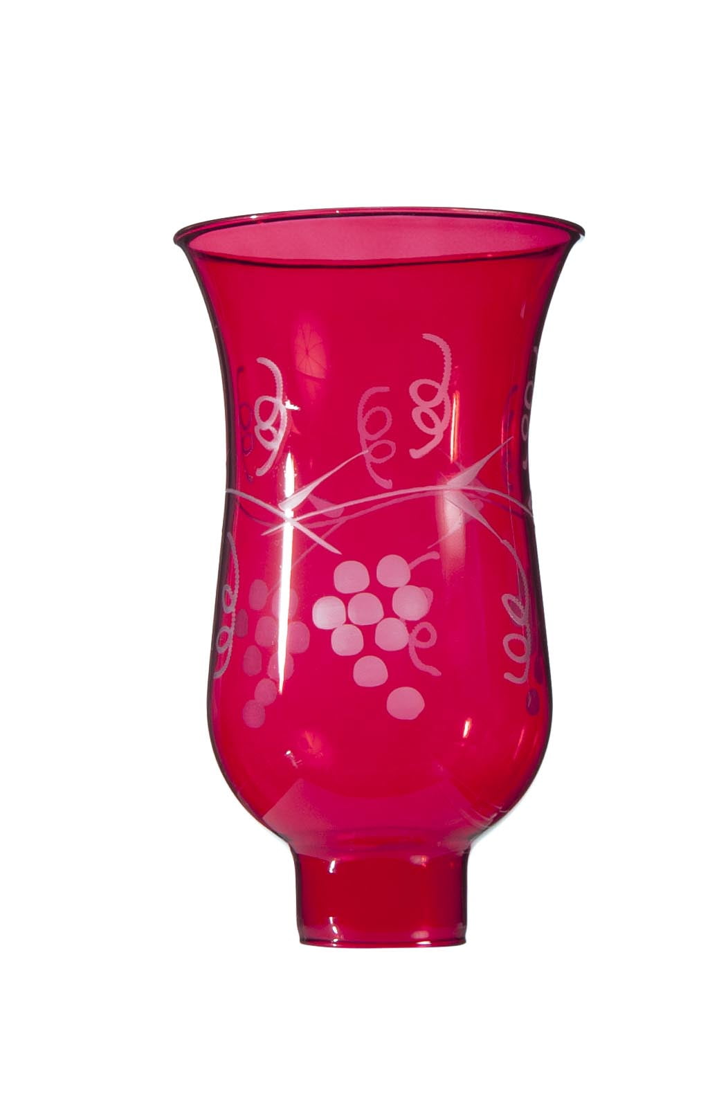 B&P Lamp® Cranberry Hurricane Shade W/Cut "Grapes" Design - Walmart.com