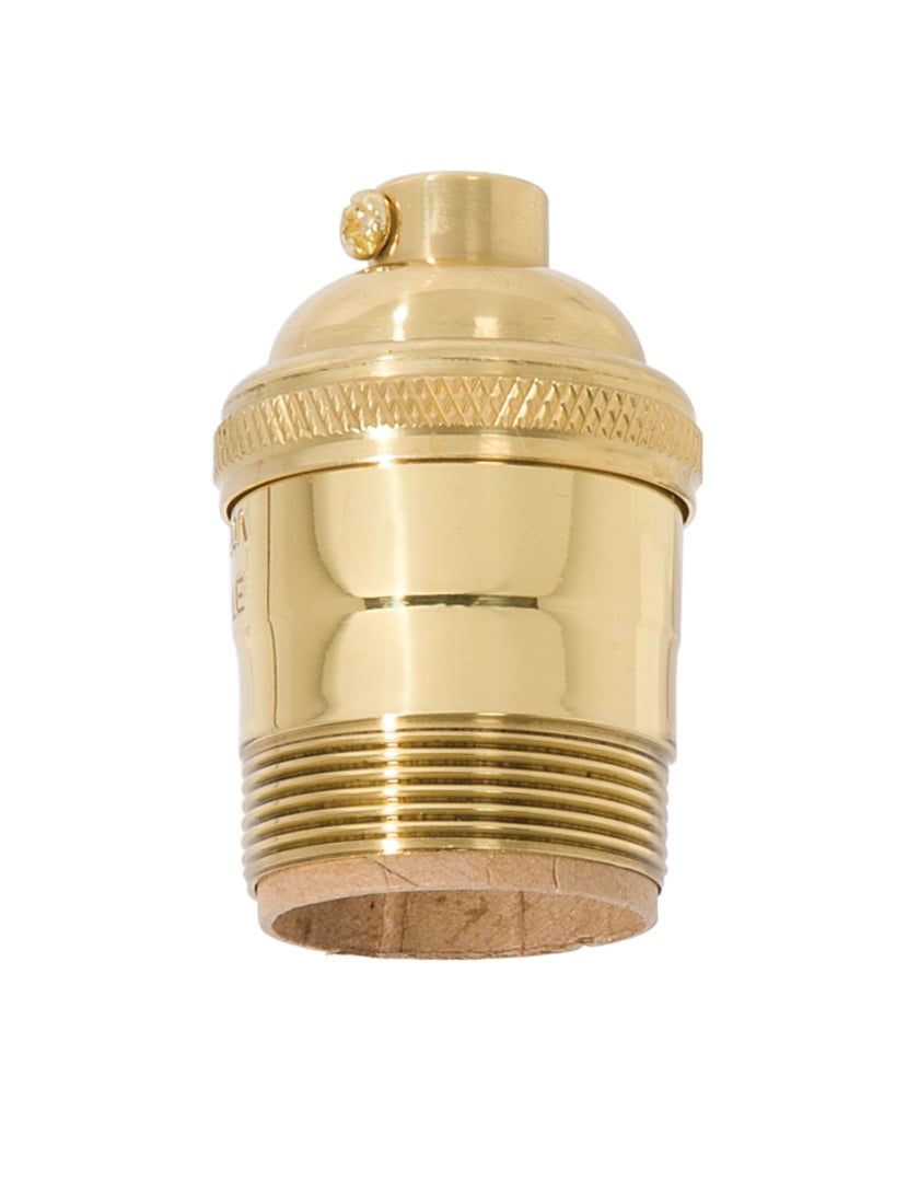 B&P Lamp® Heavy Turned Brass Keyless Sockets, Polished And Lacquered ...