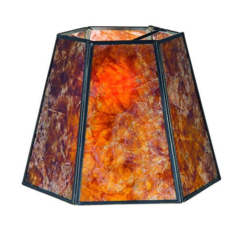 B&P Lamp® Hexagon Mica Shade, 7"(T) X 12"(B) X 7.5"(H)), 1/2" Recess ...